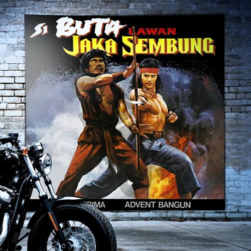 Jual poster lukis kain iklan bioskop repro digital - Si Buta Lawan Jaka ...