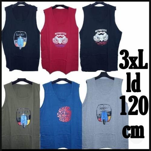 Jual kaos singlet 3xl jumbo bigsize pria gyim lekbong motif rendom ...
