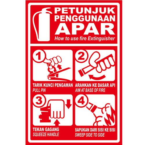 Jual Custom. Sign Rambu Cara Menggunakan APAR 20x30cm. Plat acrylic ...