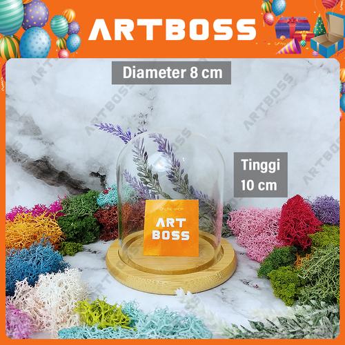 Jual Glass Dome Kecil 8 x 10cm Kubah Kaca Bunga Kering Preserved Flower ...