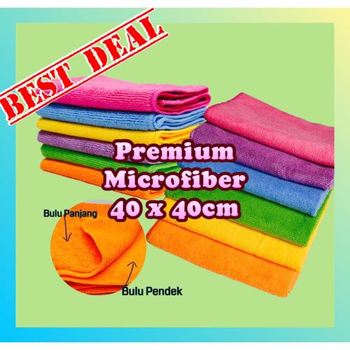 Jual AZ Kain Lap Microfiber 40 x 40 Cm / Kain Lap Cleaning Cloth ...