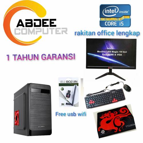 Jual CPU RAKITAN PC CORE I5 SDD 120 GB LED 19 IN OFFICE - Kota Bandung ...