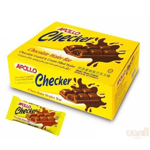 Jual Apollo Bubbles / Checker Chocolate Wafer Crunchy Bar Coklat Wafer ...