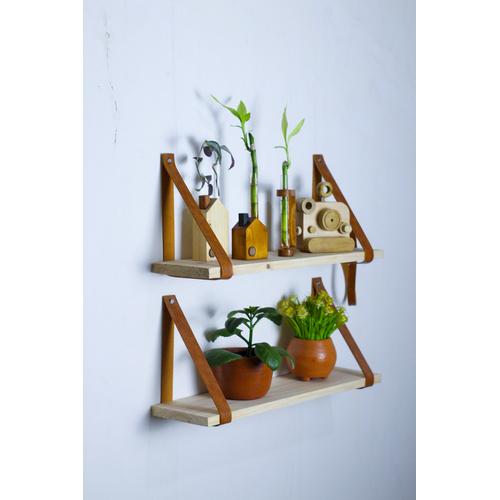 Jual Rak Dinding Kayu Kulit Minimalis Aesthetic Floating Shelf Dekorasi ...