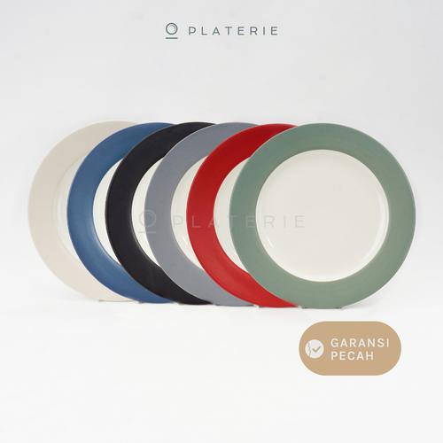 Promo PIRING KERAMIK RIM DINNER PLATE 10.5 INCH MULTICOLOR - Cream ...
