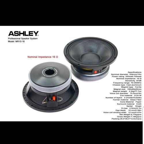 Jual Speaker Ashley MR10-16 Original 10 inch 16 OHM - Jakarta Barat ...