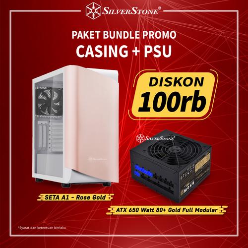 Promo CASING SILVERSTONE SETA A1 ALUMUNIUM ATX GAMING PC CASE-Rose Gold ...