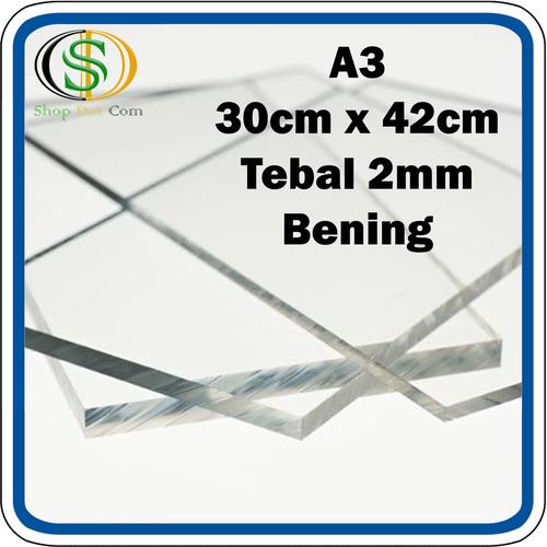Jual Acrylic / Akrilik Lembaran Bening 2mm A3 (30cm x 42cm) - Kota Medan - Shop Dot Com | Tokopedia