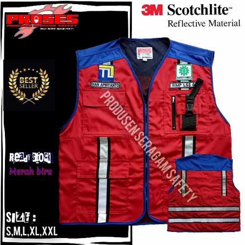 Jual ROMPI SAFETY VEST HSE MERAH BIRU-ROMPI SAFETY PROYEK-ROMPI KERJA ...