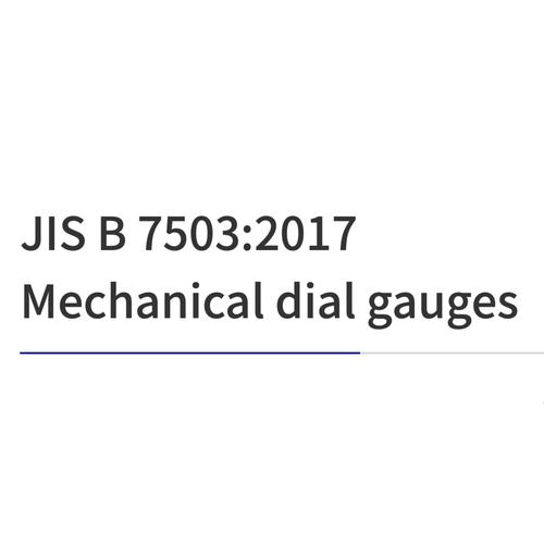 Jual Standard JIS B 7503 - 2017 Mechanical dial gauges - Jakarta Utara ...