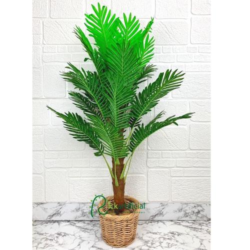 Jual Pohon Hias Daun Palem Sikas Latex Artificial Cover Pot Keranjang ...