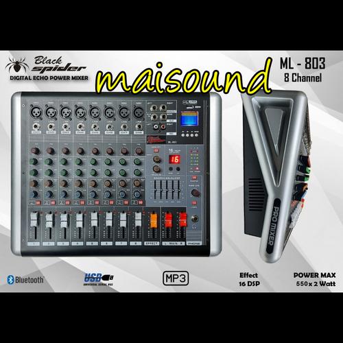 Jual POWER MIXER BLACK SPIDER ML 803 MIXER BLACKSPIDER ML803 8 CHANNEL ...