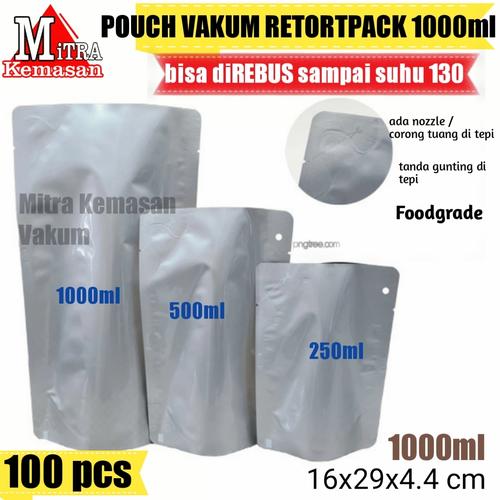 Jual KEMASAN RETORTPACK 1000ml PLASTIK ALUMINIUM FOIL VAKUM BISA ...