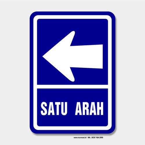 Jual Rambu Petunjuk Satu Arah 35cm x 50cm Plat Aluminium - Kota Bekasi ...