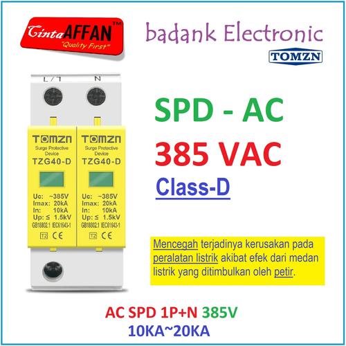 Jual AC SPD 1P+N 385V Surge Protect Device Arrester PV Panel Surya PLTS ...