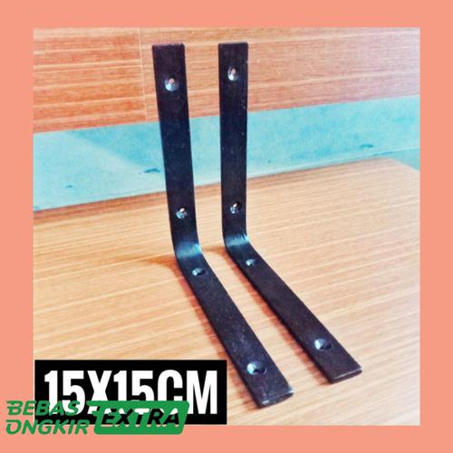 Jual Siku Bracket Plat Besi Siku Rak Dinding Serbaguna Ukuran 15x15 cm ...