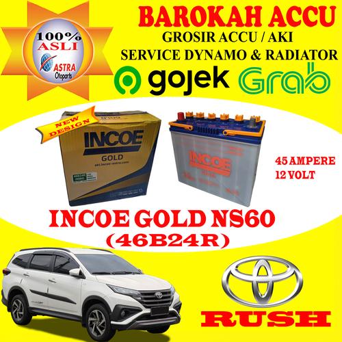 Jual AKI / ACCU MOBIL TOYOTA RUSH INCOE GOLD NS60 / 46B24R , 45 AH - Jakarta Timur - GROSIR AKI ...