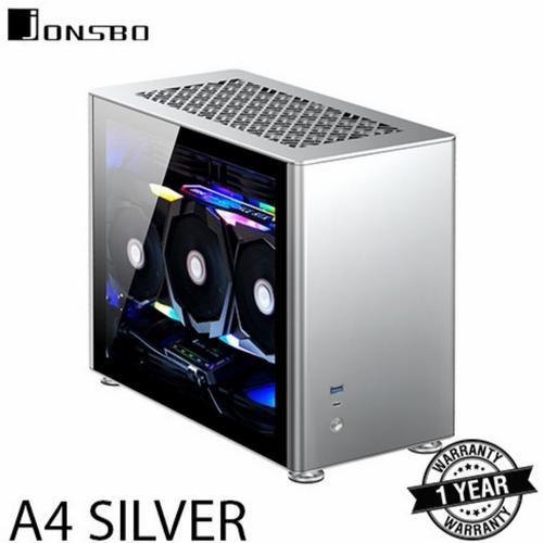 Jual Jonsbo A4 Silver - ITX Case - Aluminum Magnesium Case - Tempered ...
