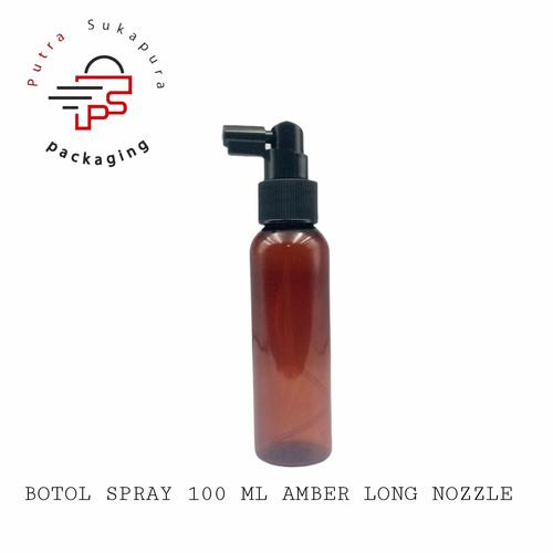 Jual botol spray 100ml amber / botol spray 100 ml coklat long nozzle ...