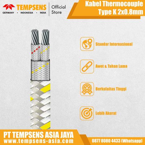 Jual Kabel Termokopel / Thermocouple Type K 2x0.8mm Fiberglass Tempsens ...