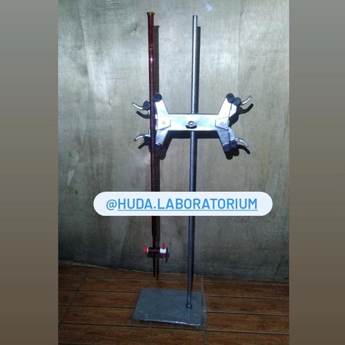 Jual Buret full amber 25 ml kran teflon Pyrex satu set statif & klem ...