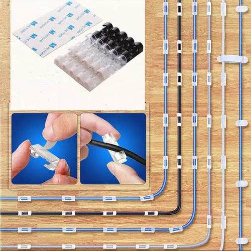 Jual KLIP KABEL WIRE HOSE CLAMP ISI 20 PIECES DENGAN PEREKAT - Bening ...