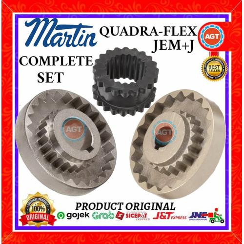 Jual QUADRAFLEX 8S+JEM RUBBER W/ FLANGE COMPLETE SET MARTIN COUPLING ...