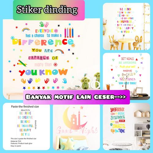Jual STIKER STICKER DINDING WALLSTICKER WALLSTIKER KATA KATA MUTIARA S1 ...