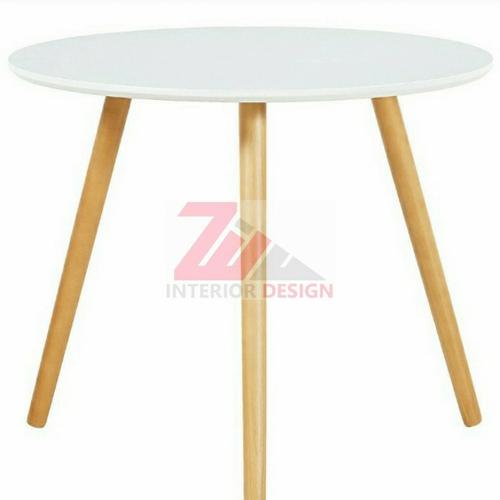 Jual meja coffee table bulat modesty diameter 50 tinggi 70 - serat kayu ...
