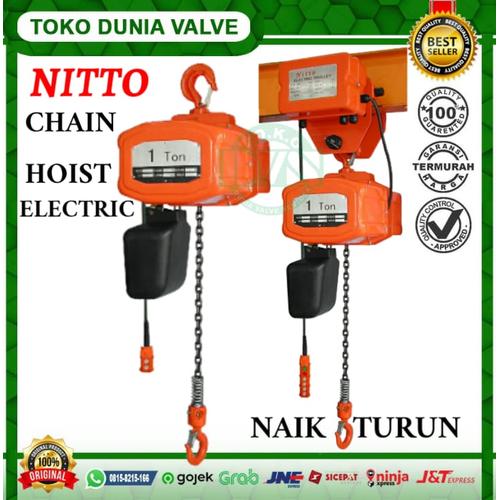 Jual NITTO CHAIN HOIST HHXG320 2TON-CHAIN 6M 3PHASE ELECTRIC NAIK-TURUN ...