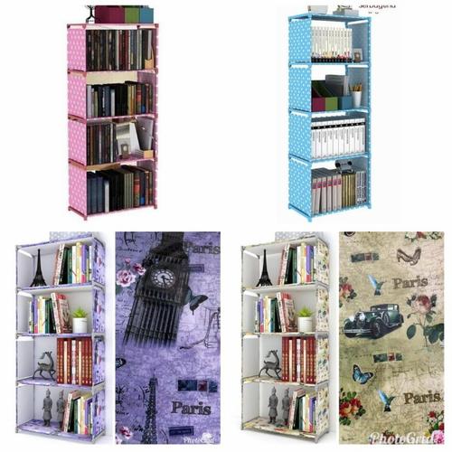 Jual Rak Buku 4 Susun 5 Tingkat Book Rack Portabel Serbaguna Warna ...