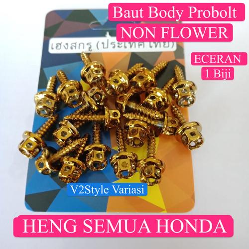 Jual Baut Body Sekrup Honda HENG PROBOLT NONFLOWER Beat Vario Scoopy Revo - CHROME - Jakarta ...
