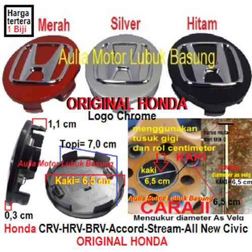 Jual dop center velg honda crv hrv accord stream civic racing silver 6,5 cm - Hitam - Kab. Agam ...