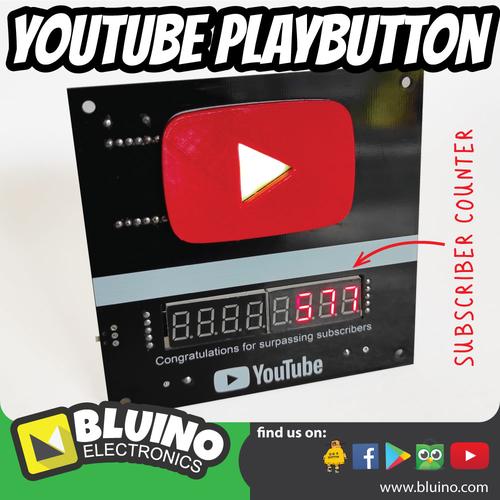 Jual Youtube Playbutton with Sub Counter Online Wifi ESP8266 - Kab ...