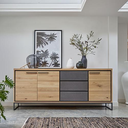 Jual Meja buffet minimalis industrial Brooks sideboard table - Kab ...