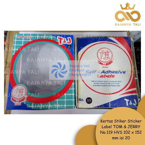 Jual Kertas Stiker Sticker Label TOM & JERRY No.119 HVS 102 x 152 mm ...