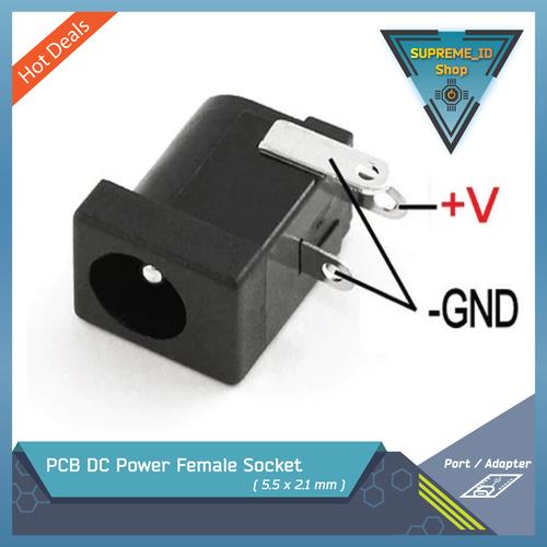 Jual DC-005 PCB DC Power Female Socket 5.5 x 2.1 mm - Jakarta Utara - Supreme ID | Tokopedia