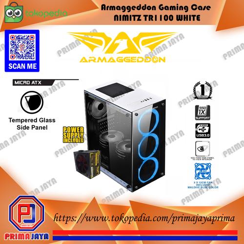 Jual ARMAGGEDDON Gaming Case Nimitz TR1100 white - Casing PC Gaming ...