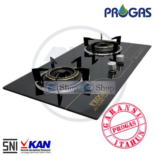 Jual Kompor Gas LPG - Progas Kompor tanam kaca Anti pecah Garansi 1 tahun - Hitam, Packing ...