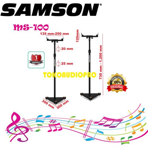 Jual Stand Samson MS100 Studio Monitor Stand Speaker Ms-100 - Jakarta ...