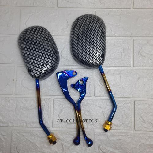 Jual Paket Variasi Mio Handle Rem Mio 2tone + Spion Mio Blue X Gold ...