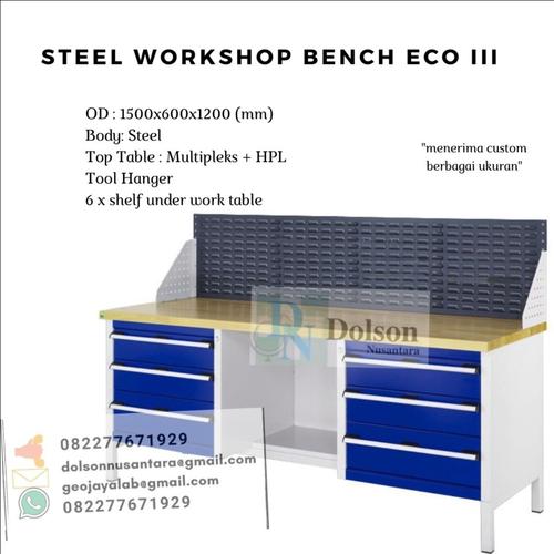 Jual Meja Kerja Besi Workshop Bengkel Steel Workstation Lab work Eco ...
