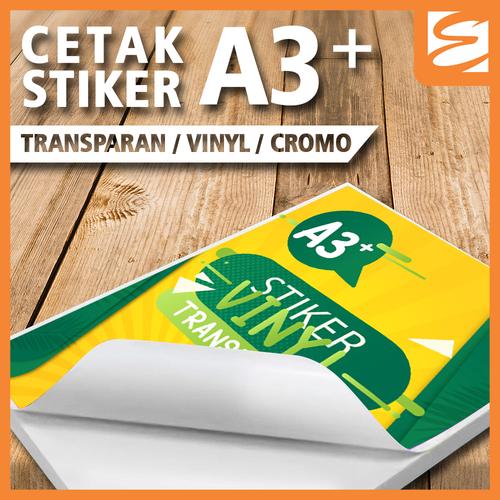 Jual CETAK STIKER TRANSPARAN / VINYL / CROMO A3+ CUSTOM PRINT STICKER ...
