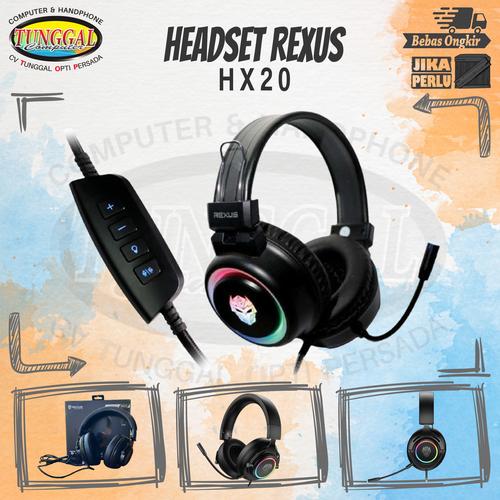 Jual Headset Gaming Rexus HX20 Thundervox Stream RGB 7.1 Surround USB ...
