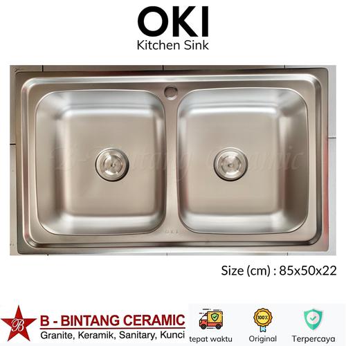 Jual OKI Kitchen Sink | Bank Sink Cuci Piring 2 Lubang - Jakarta Barat ...
