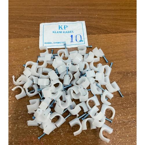 Jual klem kabel listrik pvc 10mili klem wayar wayer plastik 10 mm clamp ...