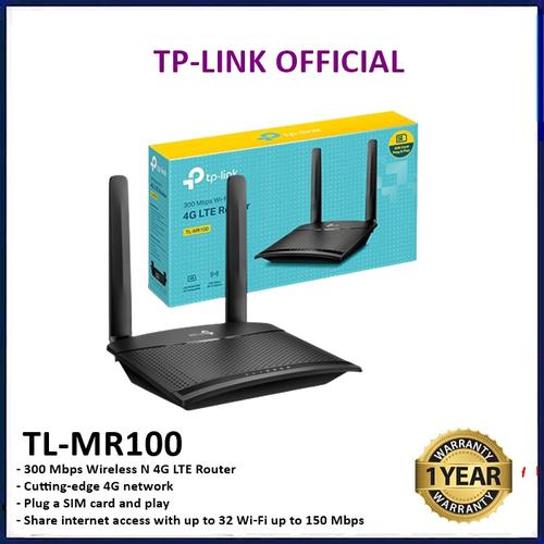 Jual Tp-Link TL-MR100 300 Mbps Wireless N 4G LTE Router TP Link TL ...