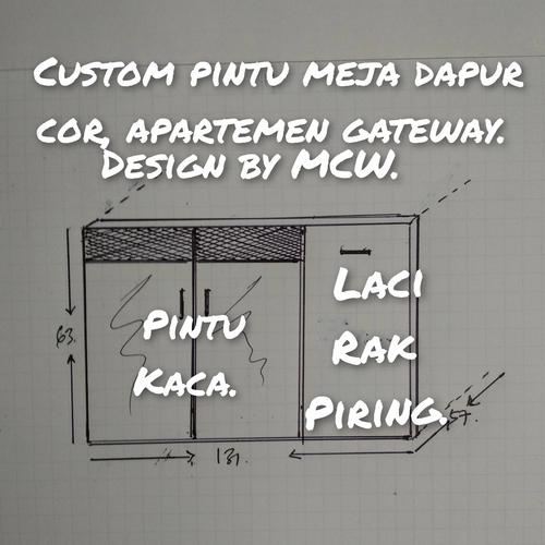 Jual PINTU MEJA DAPUR COR/PINTU KITCHEN SET BAWAH/LACI RAK PIRING DAPUR ...