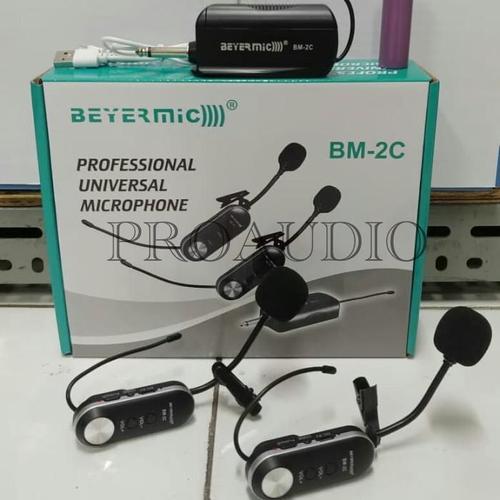 Jual microphone wireless beyermic BM 2H headset/BM 2C clip on mic ...