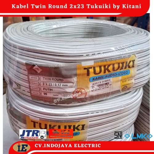 Jual Kabel Twin Round 2x23 Tukuiki panjang 90 meter/kabel serabut murah ...